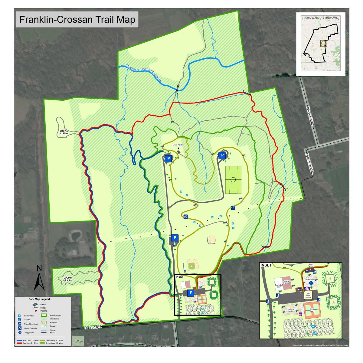 Franklin Preserve & Crossan Park - Updated & Improved Trail Map ...